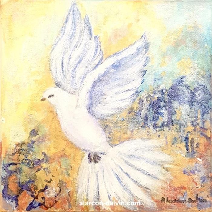 Tableau colombe de la Paix tableau deco sur toile - Alarcon Dalvin